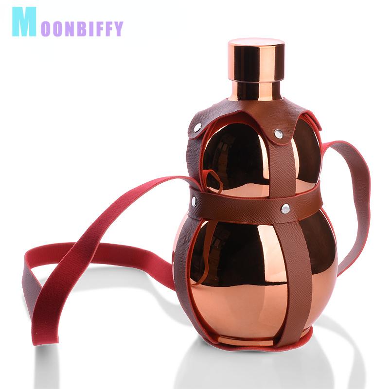 304 Stainless Steel Hip Flasks Gourd Wine Pot Portable Portable ...