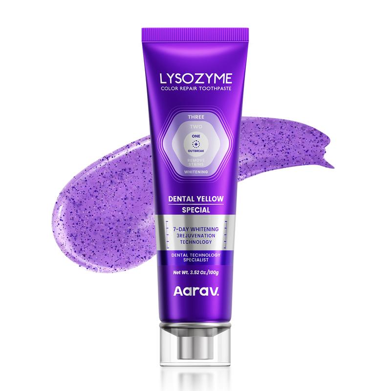 Aarav Lysozyme Purple Whitening Toothpaste | Instant Stain Removal ...