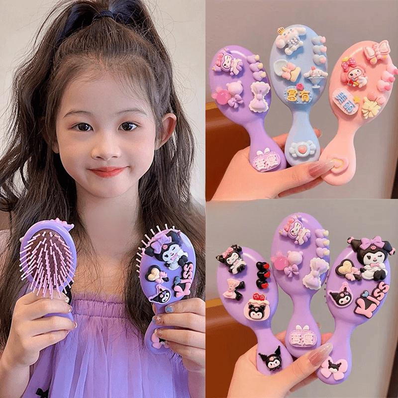 Cute Sanrio Kuromi mini massage air bag comb for kids girls portable ...