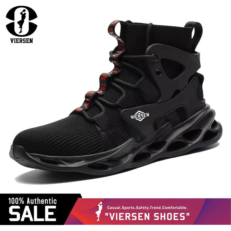 VIERSEN Safety shoes men's anti-smashing anti-piercing steel - TikTok ...