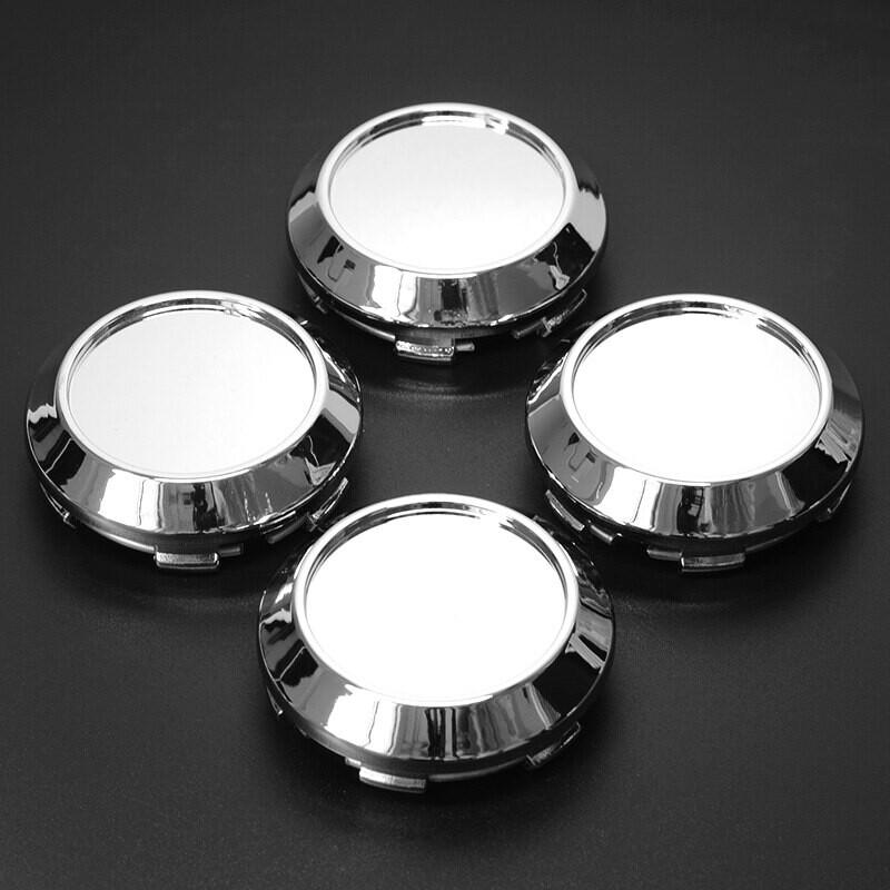 Nice car 4pcs 60mm Chrome Plastic Blank Car Wheel Center Caps for Rims ...