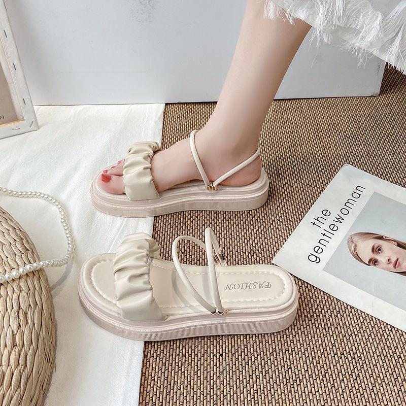 Giày sandal quai hậu nữ đế bằng quai nhún đi học đi chơi Aichiro ...