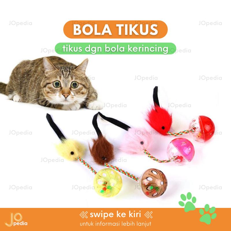BOLA TIKUS KERINCING Mainan Kucing Anjing Gigit Bulu Dog Cat - Shop ...