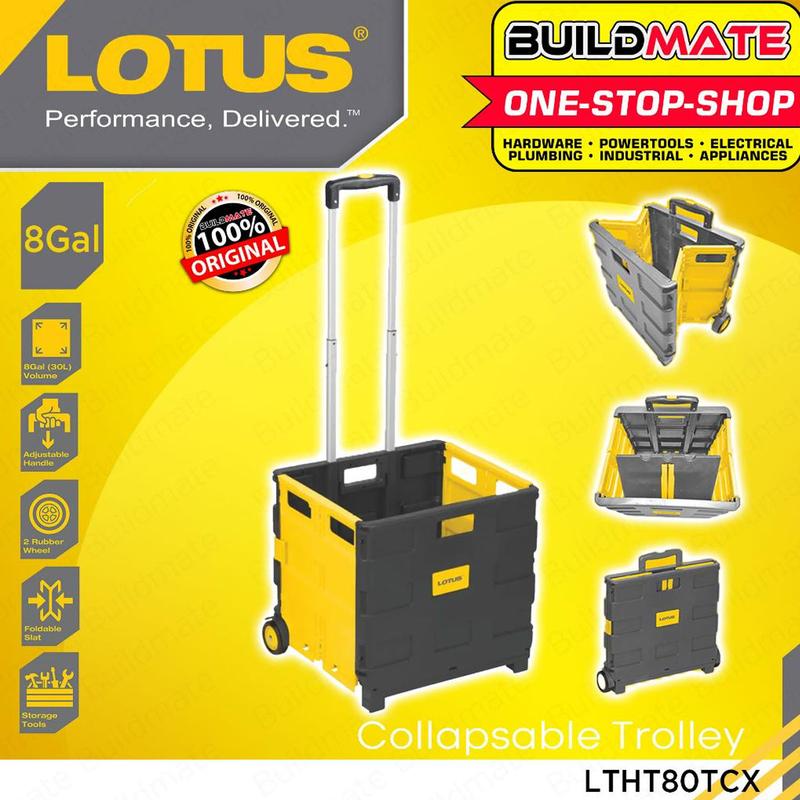 LOTUS 8Gal Collapsible Trolley Crate Foldable Hand Truck Shopping ...