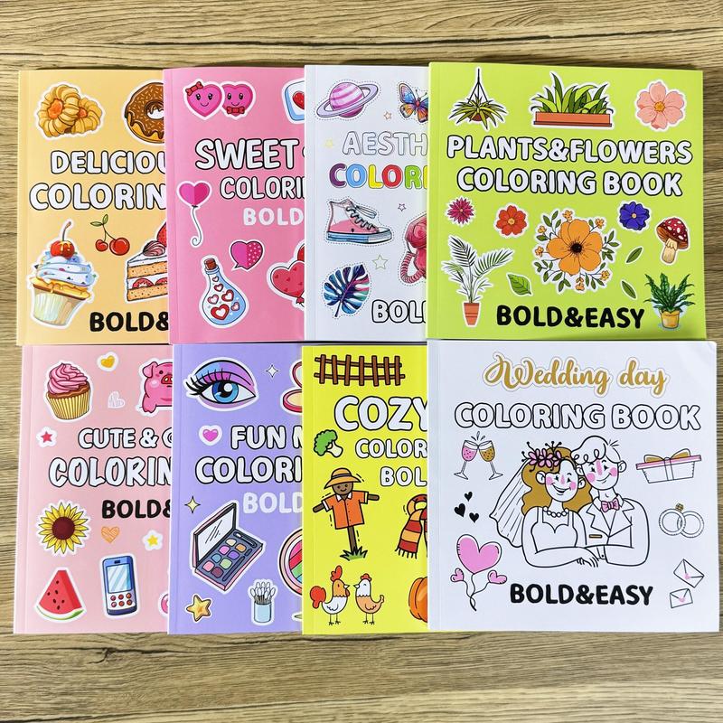 Coloring Book Notebook Set, 4 Counts/set Various Themes Coloring ...