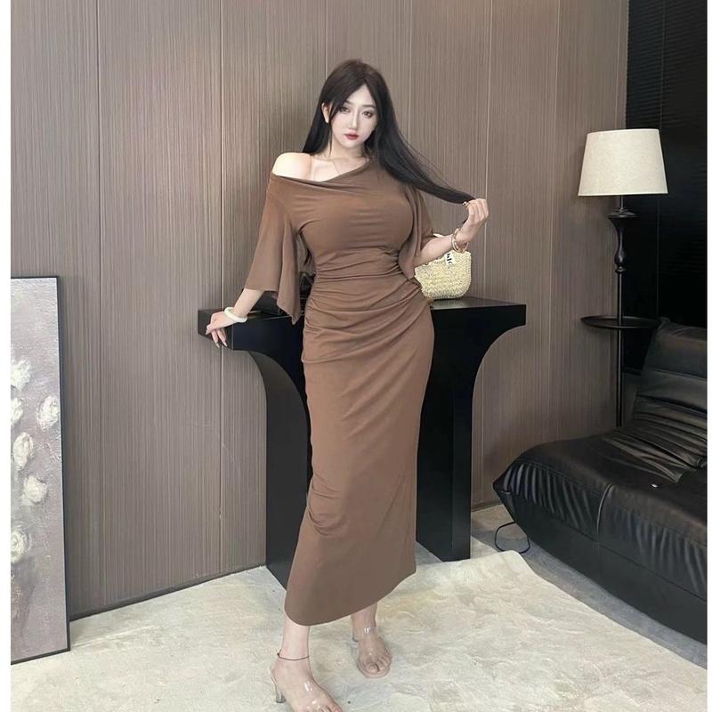 Gaun Perancis Melengkung Bersaiz Besar, MM, Slim Fit, Gaun Panjang ...