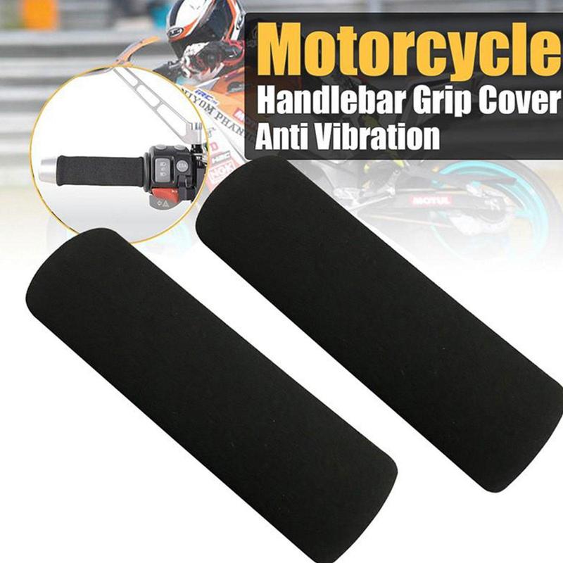 Motorcycle Grips Slip-on Foam Anti Vibration Comfort Handlebars ...