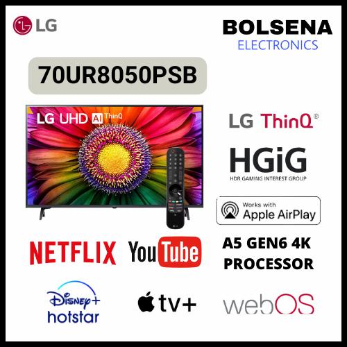 LG TV 70UR8050PSB 70 INCH SMART TV 4K UHD 70UR805 70UR80 70UR8050 TV ...