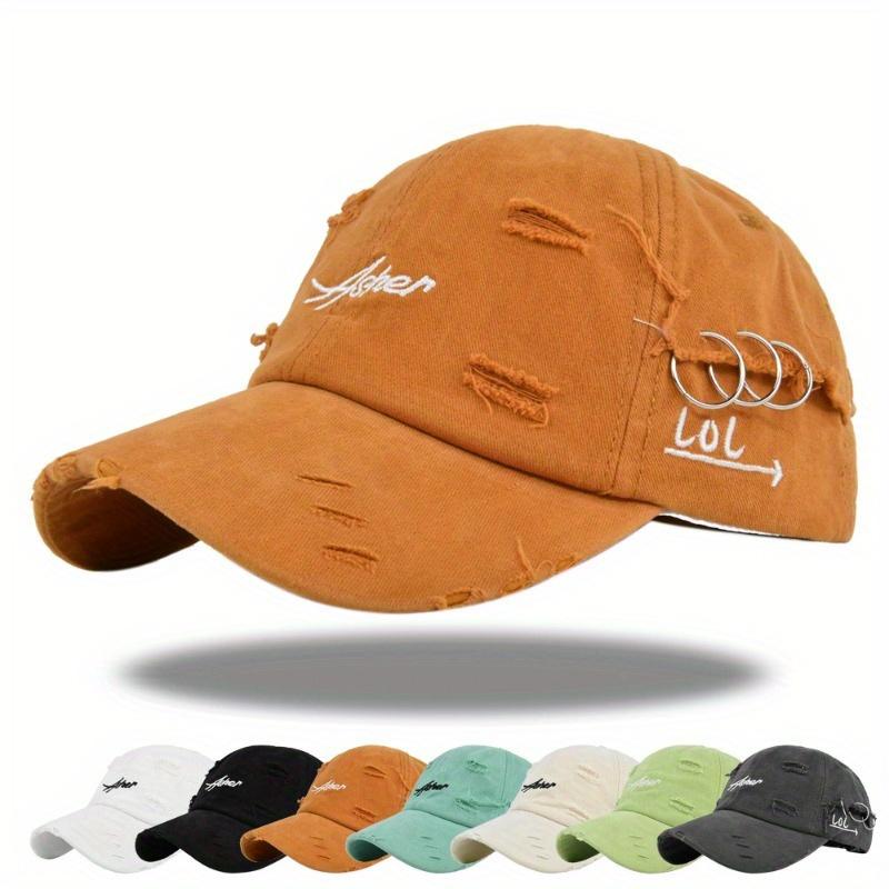 1 piece vintage torn baseball cap, faded and worn dad hat with - TikTok ...