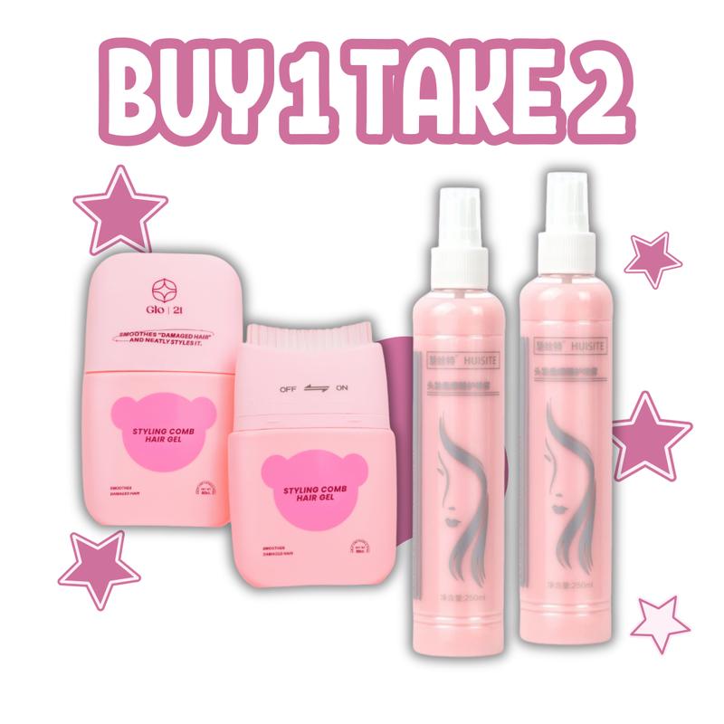 【BUY 1 TAKE 2】GLO21 SHAPING HAIR GEL WITH STYLING COMB +HUISITE ...