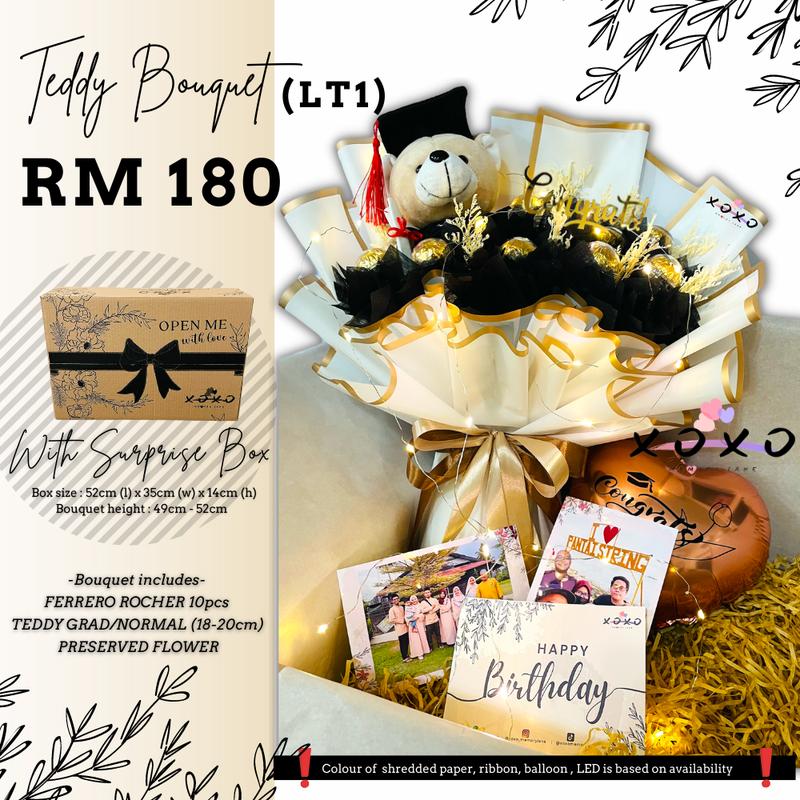 Large Convocation Bouquet With Teddy - TikTok Shop Malaysia