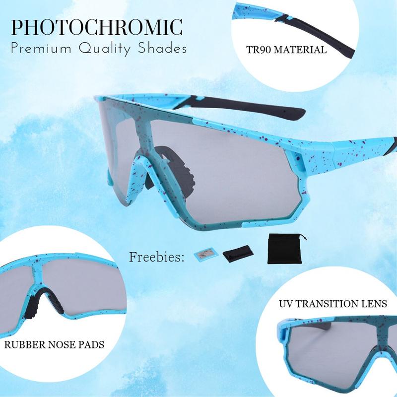 Photochromic Polarized Cycling Shades Sports Bicycle Eye Wea - TikTok ...
