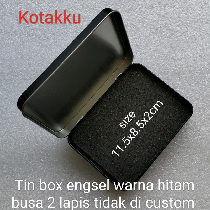 Tin box kotak kaleng besar engsel warna hitam - Shop | Tokopedia