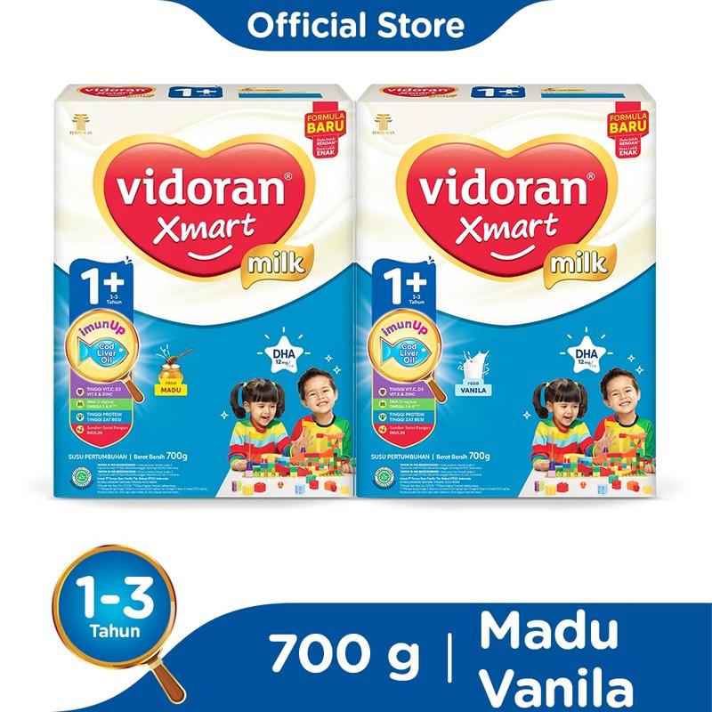 Vidoran Xmart Milk 1+ Vanila /Madu 700Gr / susu vidoran 1+ vanila ...