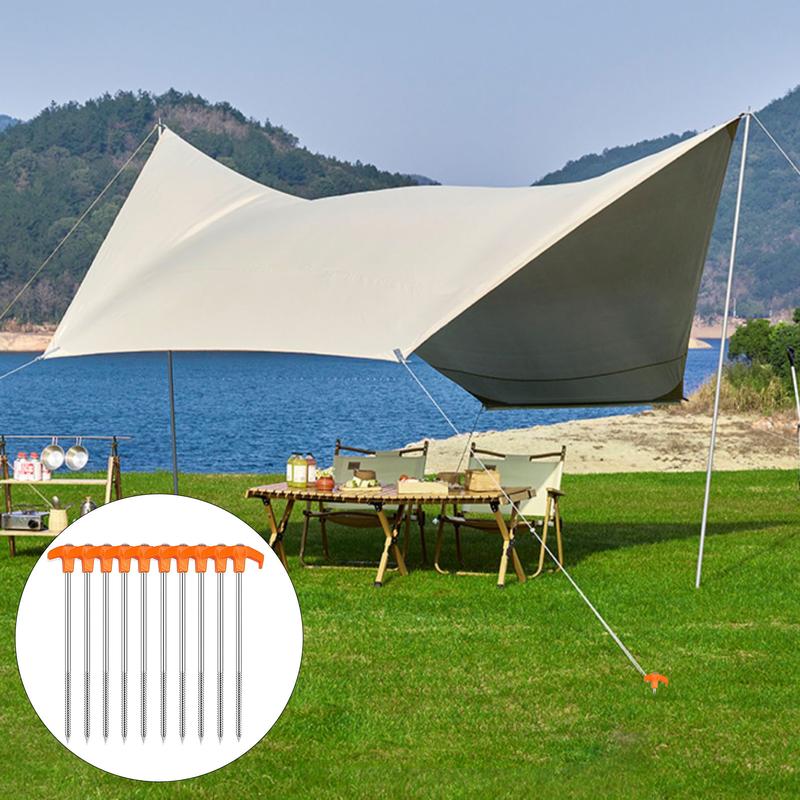 Tent Stakes Heavy Duty 10pcs Rustproof Ground Spikes Non - TikTok Shop ...