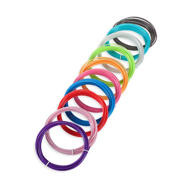 10Pcs/Pack 1.75mm Color 3D Pen Filament, 10 Color Good Heat Melt ...