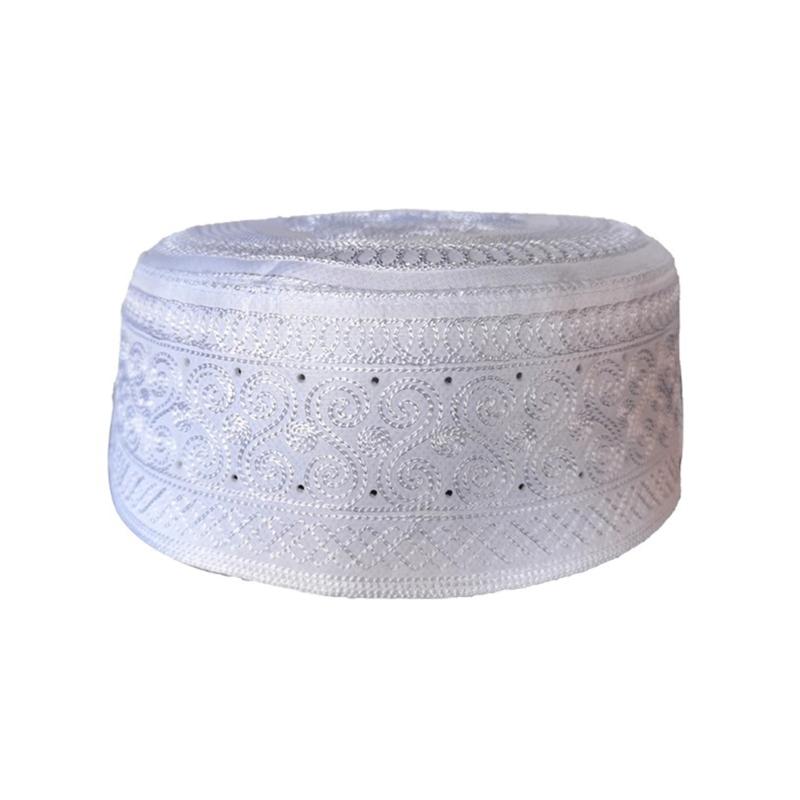 Cotton Embroidery Turban Hat for Men Breathable Islamic Kufi - TikTok ...