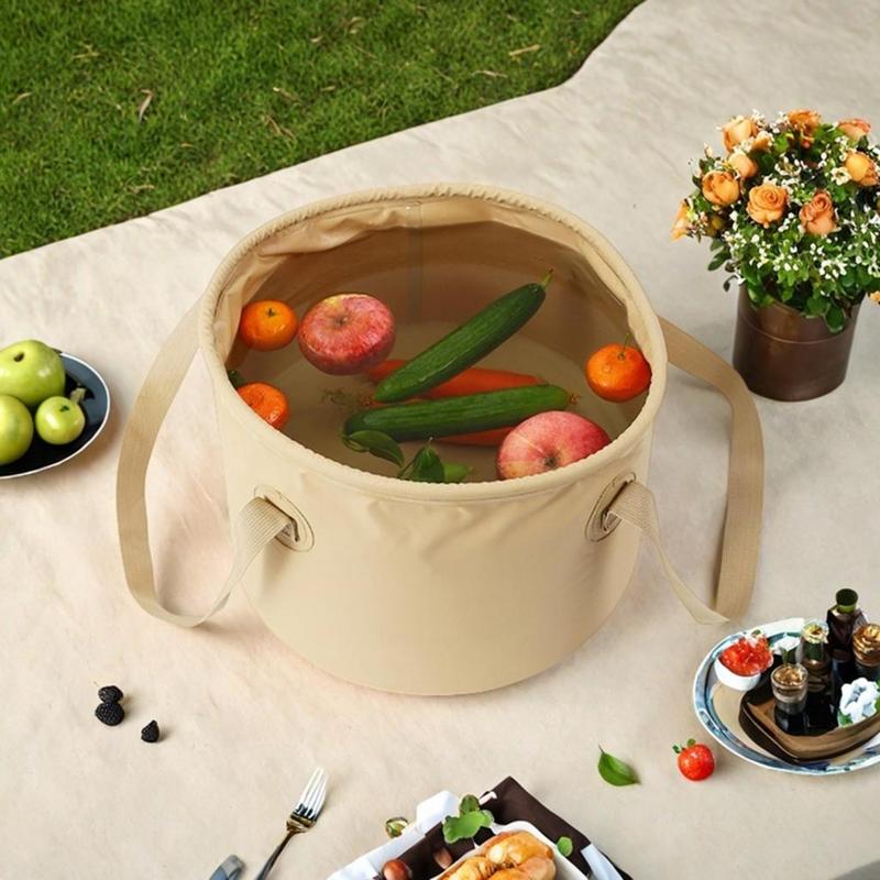 Heribar Reusable Camping Bucket Folding Water Bucket Portabl - TikTok ...