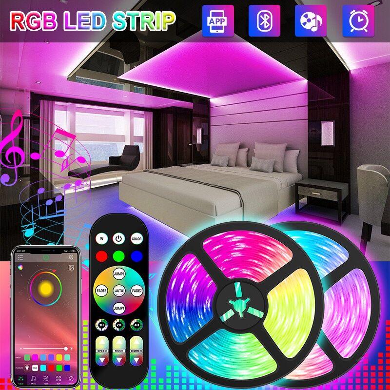 Lampu Jalur LED, Panjang 10m, Dikuasakan USB atau Bluetooth, - TikTok ...
