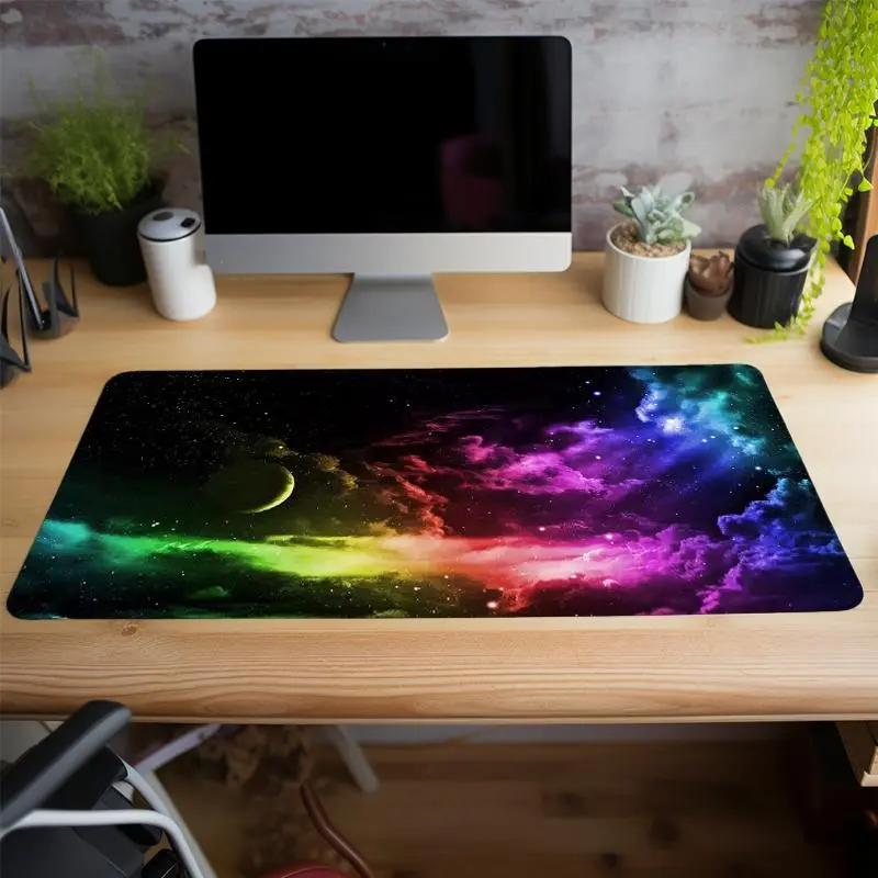 Mouse Pad Starry Sky Black Gaming Mousepad, 1 Piece Desk Mat Large ...