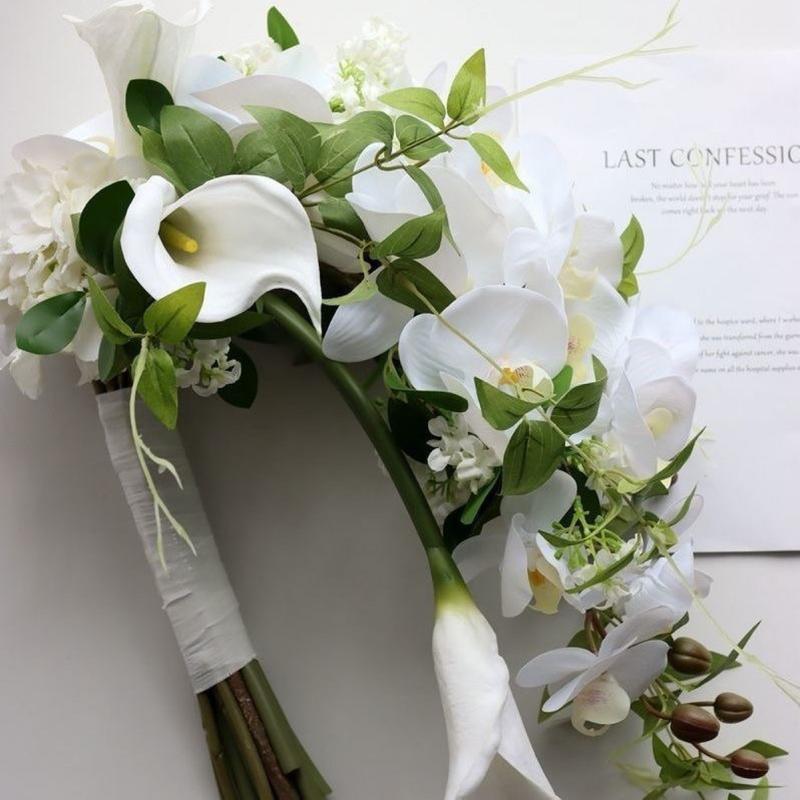 Bunga Tiruan Hand Bouquet 🌸 - Artificial Wedding Flowers (Cascade Style ...
