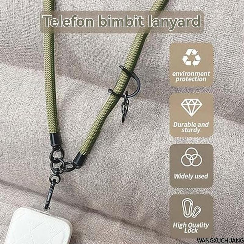 8mm Thick 120cm Long Wrist Phone Rope Pad with Adjustable Crossbody ...