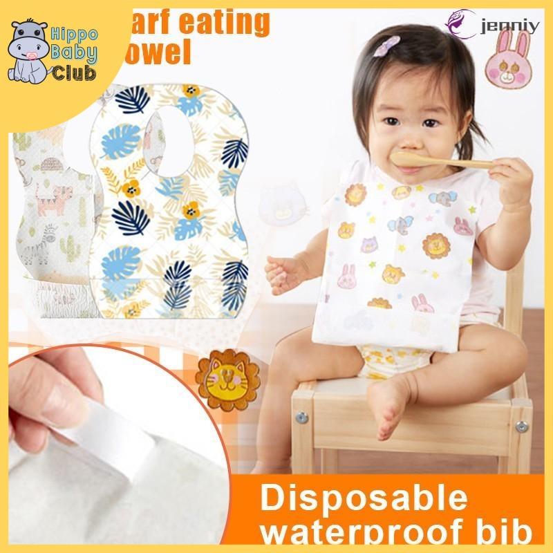 10Pc Baby Disposable Waterproof Bibs Feeding Apron Paper Bib - TikTok ...