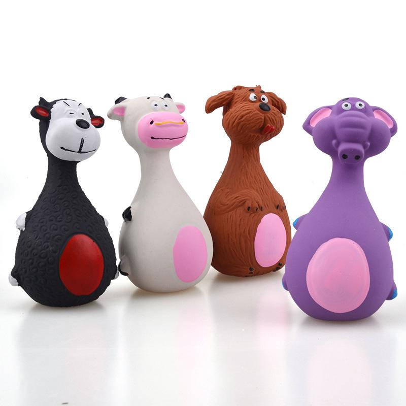 3/1Pcs Dog Latex Toys Sound Squeaky Elephant Cow Animal Chew - TikTok ...