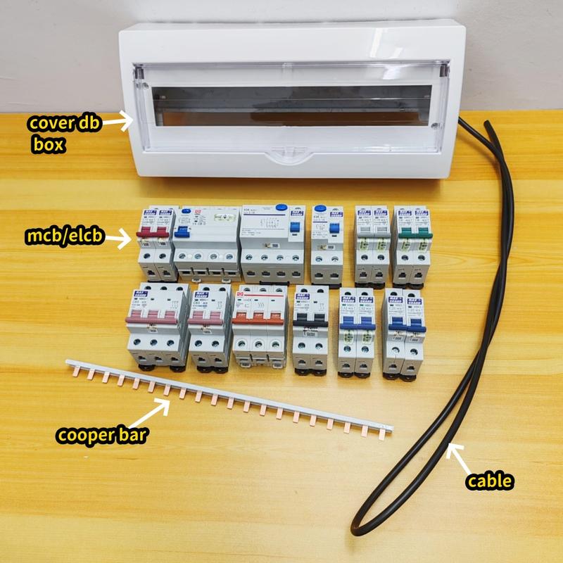 YeeFixx Full set electric DB box +mcb + elcb + copper bar + wire ...