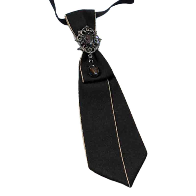 Men Vintage Necktie Gothic for Rhinestone Metal Chain Weddin - TikTok ...