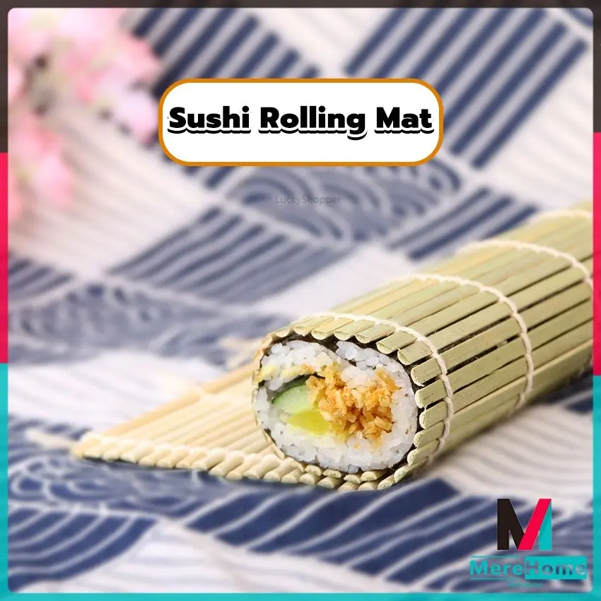 LSP Sushi Rice Rolling Roller Bamboo DIY Maker Sushi Mat Cooking Tools ...