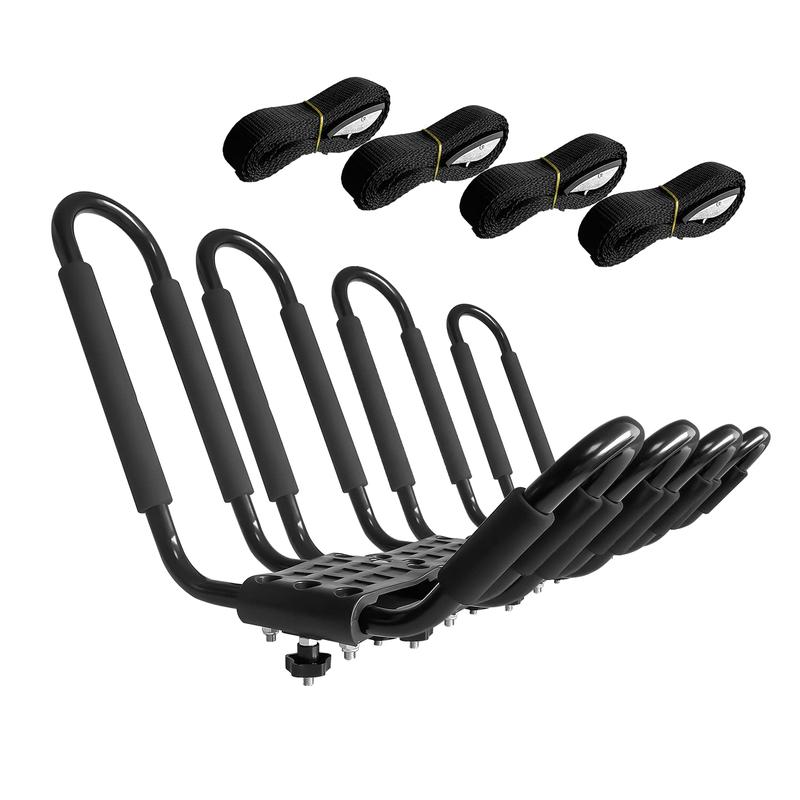 Kayak Roof Rack, 1 Pair J-Bar Roof Rack with 2 Ropes. Heavy Duty ...