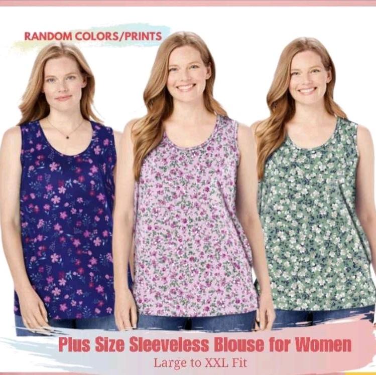 SANDO PRINTED FOR WOMEN'S PLUSSIZE 6PCS ASSORTED - TikTok Shop Philippines