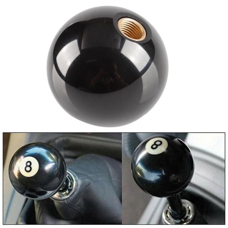 1pcs Black 8 Ball Shift Knob Creative Billiard Ball Modification ...