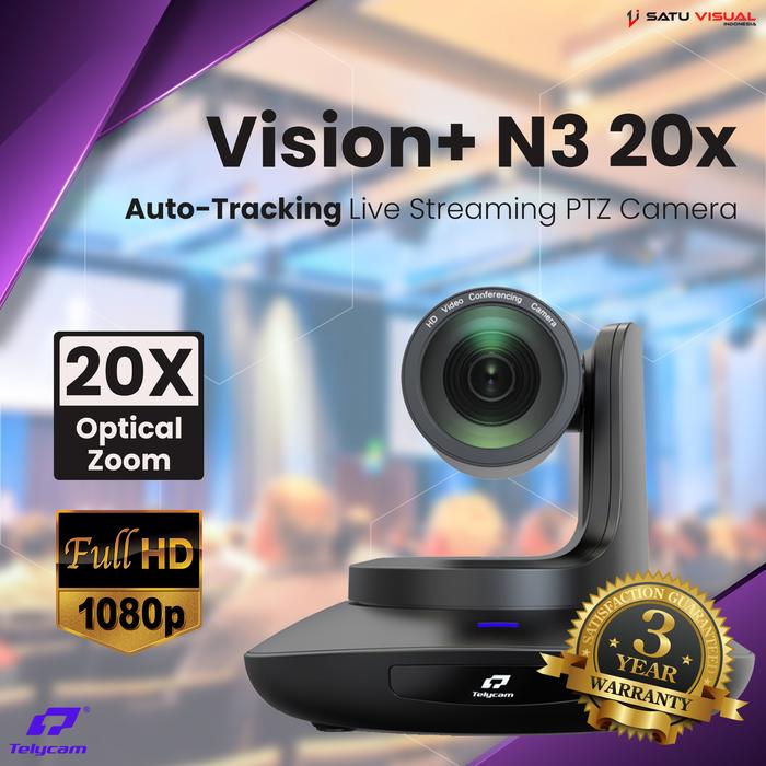 Jual Telycam Vision+ N3 20X - NDI|HX3 Live Streaming PTZ Camera ...
