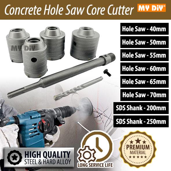 40-70MM CONCRETE HOLE SAW CUTTER CONCRETE DRILL BIT WALL HOL - TikTok ...
