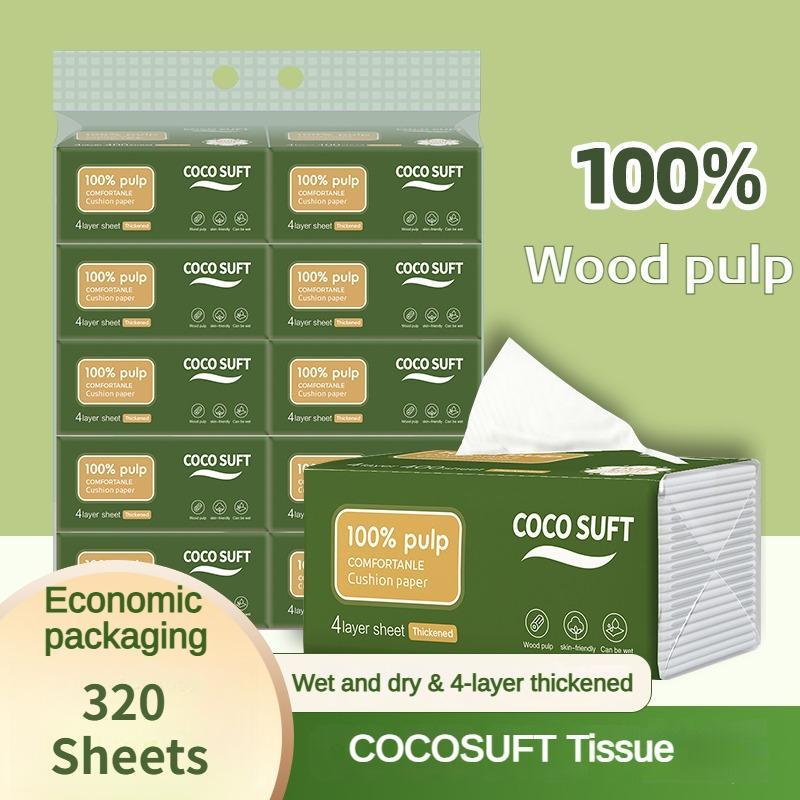 Live Exclusive【30 Packs】9,600 helai 4-Layer Tissue M size 155x175mm ...