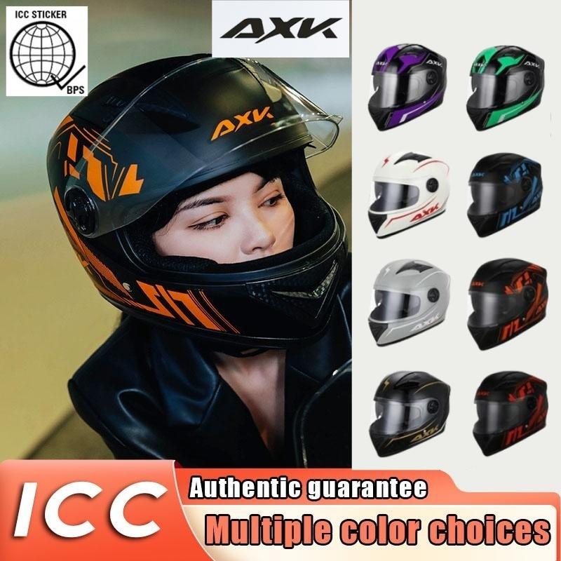 AXK 557 Double Miorr Motorcycle Full Face Helmet With ICC Sticker ...
