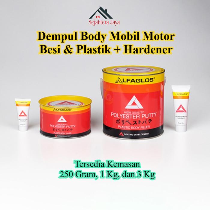 Promo Dempul Alfaglos Polyester Putty Serbaguna 250gr 1kg 3kg - Dempul ...