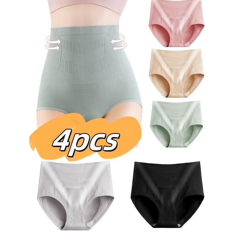 4pcs High Waist Panties 3D Honeycomb Comfortable Underwear For - TikTok ...