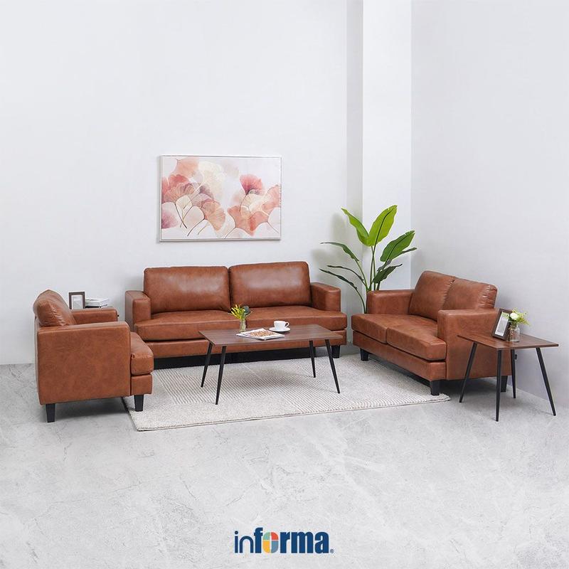INFORMA LEON SET SOFA FABRIC - COKELAT - Shop | Tokopedia