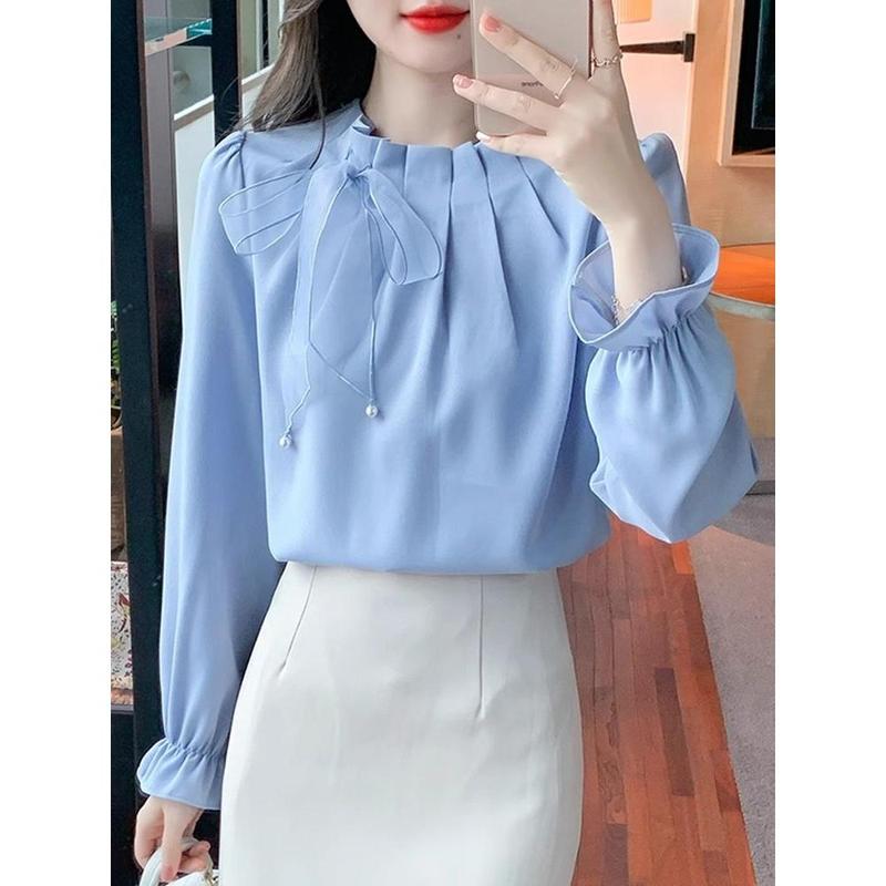 Baju Sifon Ikatan bentuk rama-rama Wanita, Blaus Wanita, Lengan - TikTok Shop Malaysia