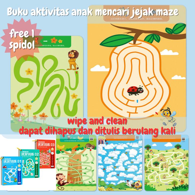 Buku Aktivitas Anak Bermain Maze Labirin Wipe And Clean Dapa - Shop ...