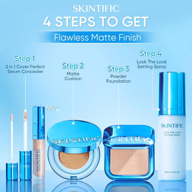 SKINTIFIC 4pcs -ULTRA MATTE SET Ultra Cover Powder Foundatio - TikTok ...