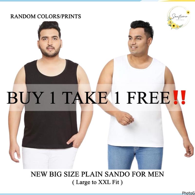 [ Buy 1 Take 1 FREE ] New BIG SIZE Plain Sando for Men - Large - TikTok ...