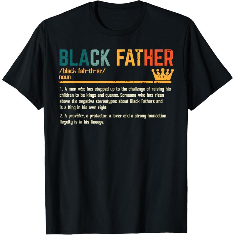 Men Gifts Fathers Day Black Father Definition African American Dad T ...
