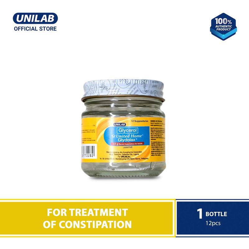 United Home Glydolax Adult Suppository Bottle Of 12 Pcs (For - TikTok ...