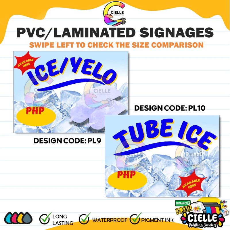 PVC/LAMINATED/STICKER SIGNAGES (PL9&PL10) - ICE/YELO/TUBE IC - TikTok ...
