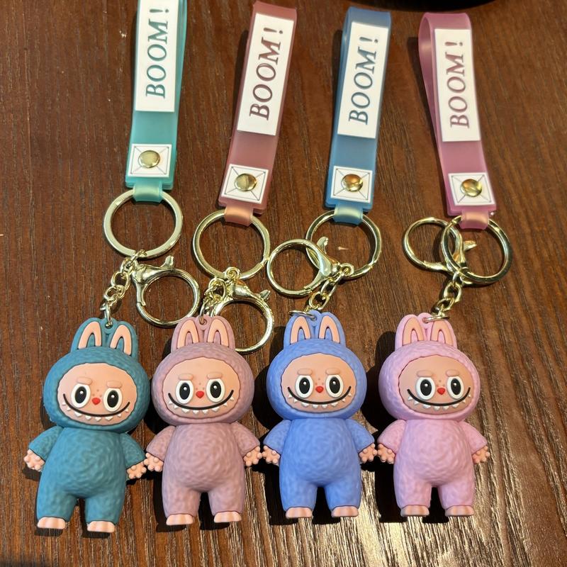 Cartoon Labubu Small Sheep Keychain Girls’S Backpack Pendant - TikTok ...