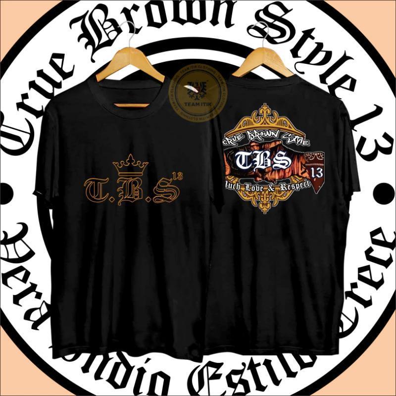 TBS13 truebrownstyle13 V65 classic cotton loose fraternity T-shirt ...